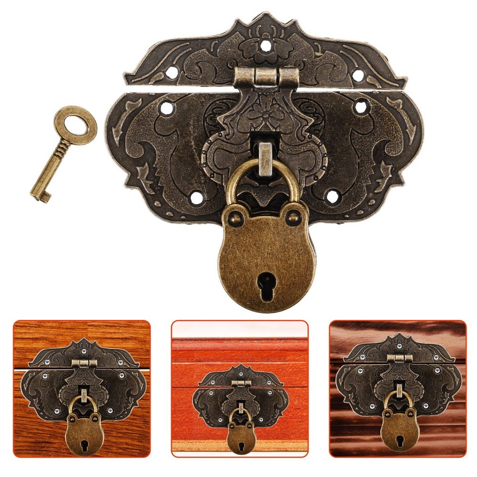 Cabinet Mini Hasp Latch Jewelry Box Buckle Vintage Decorative Lock ...