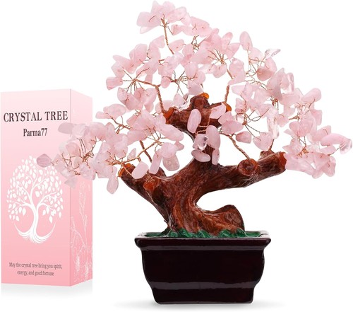 Rose Quartz Crystal Money Tree Decor | eBay UK