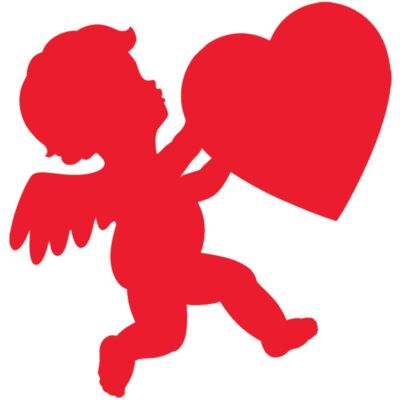 Cupid 10.5-inch Glossy Paper Cutout 10.5" Valentines Day Supplies ...