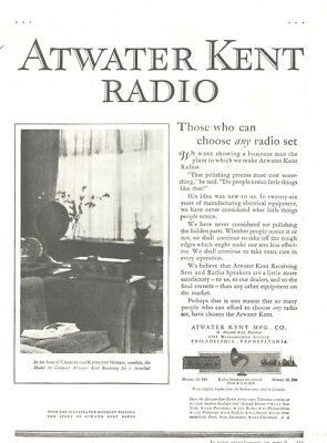 1925 Atwater Kent Radio Sets & Speakers Unit By Chair Vintage Photo ...