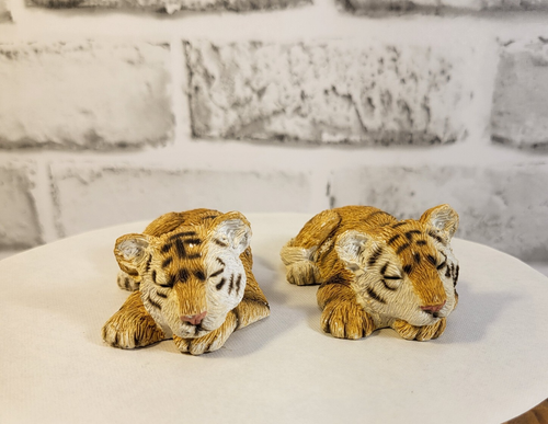 Sandicast 1989 "Tiger" W12 Sculptures Signed Sandra Brue USA Set of 2 ...