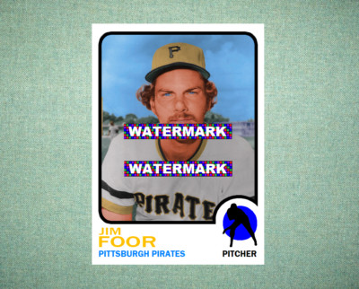 Jim Foor Pittsburgh Pirates 1973 Style Custom Baseball Art Card | eBay