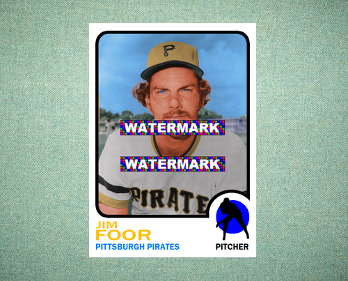 Jim Foor Pittsburgh Pirates 1973 Style Custom Baseball Art Card | eBay