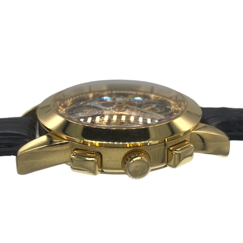 OMEGA Louis Blanc Dulux Chronograph 178.0503 Skeleton Blue K18YG ...