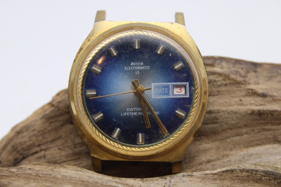 BURGANA BOLIVIA MEN'S WATCH ELECTORMATIC 1j 36.3mm 18.1mm LUG (TL2) | eBay