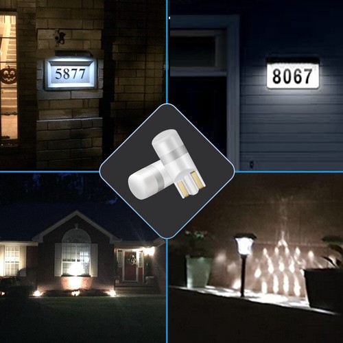 2Pcs House Number Light Bulb 194 193 Bulb T10 W5W 158 168 LED White 9 ...