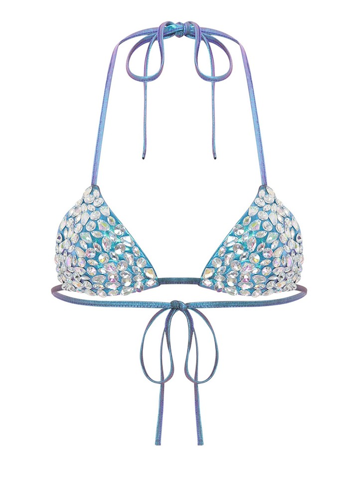 Women Glitter Bras Wireless Backless Bralettes Beach Pool Party ...