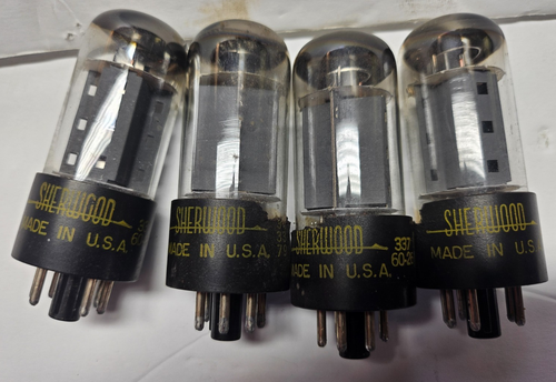 Lot of Four very rare Sherwood 7591 Vacuum Tubes. Tested and guaranteed ...