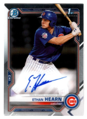 Ethan Hearn 2021 Bowman Chrome 1st Year Prospect Autograph Auto Chicago ...