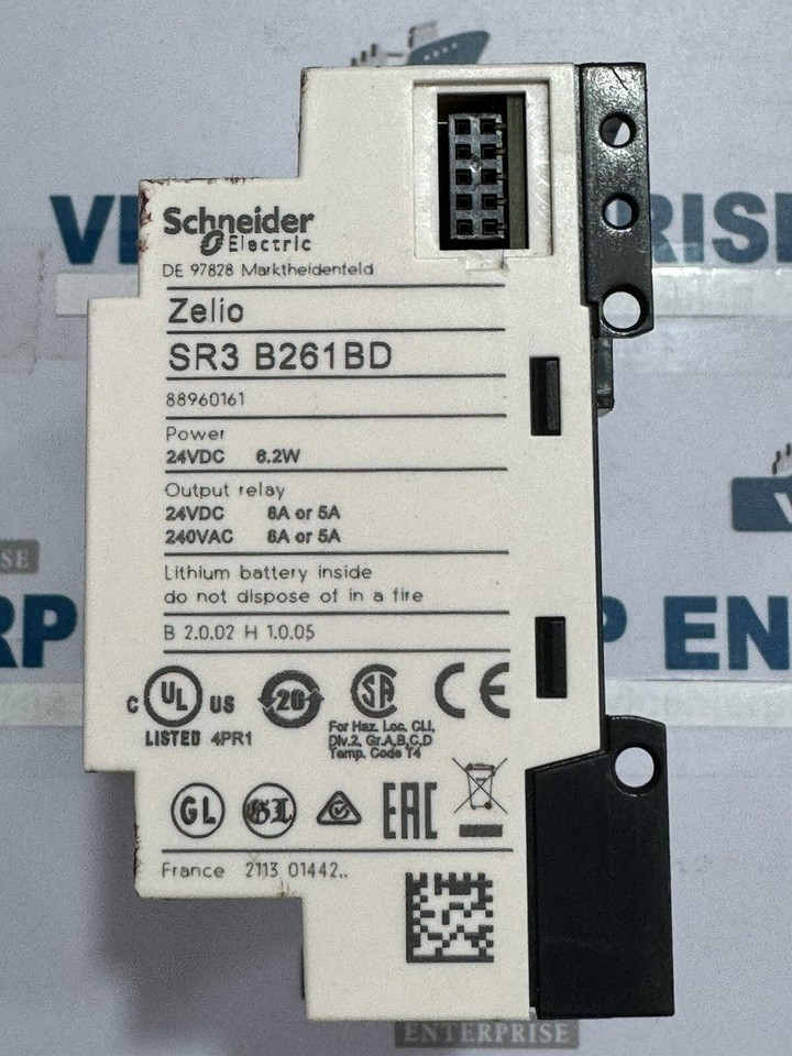 SCHNEIDER ELECTRIC PLC ZELIO SR3B261BD 24VDC FREE FAST SHIPPING | eBay