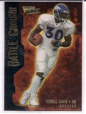2000 Ultimate Victory Battle Ground Terrell Davis Insert Card #BG3 HOF ...