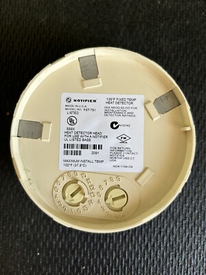 NOTIFIER FST-751 FIRE ALARM ADDRESSABLE INTELLIGENT HEAT DETECTOR | eBay
