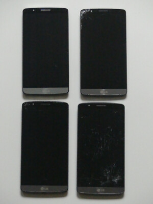 4x LG G3 Working LCDs with Broken Digitizers and Cosmetically Damaged ...