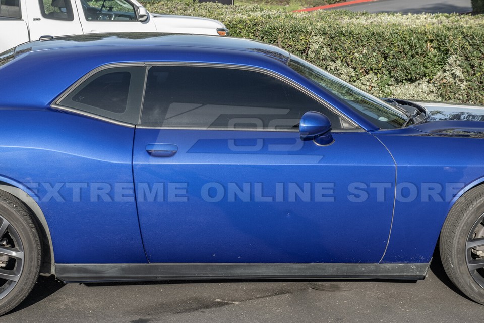 For 15-Up Dodge Challenger | Performance Style GLOSSY BLACK Side Skirts ...