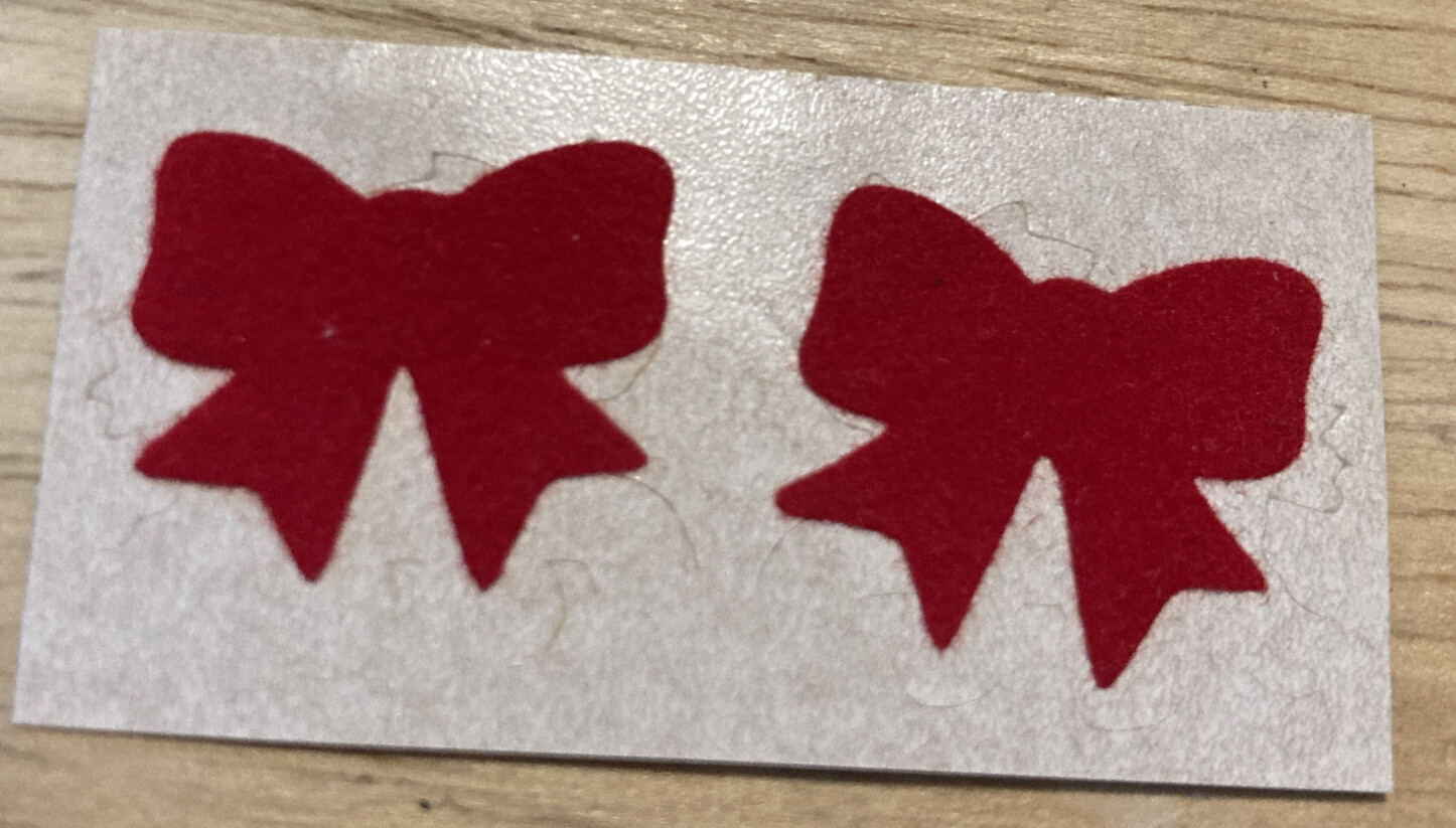 Vintage 1980’s Sandylion fuzzy red bows stickers | eBay