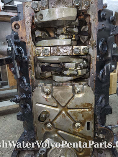 Volvo Penta 7.4L GM 454 Big block Chevy Short Block 4 Bolt Main engine ...