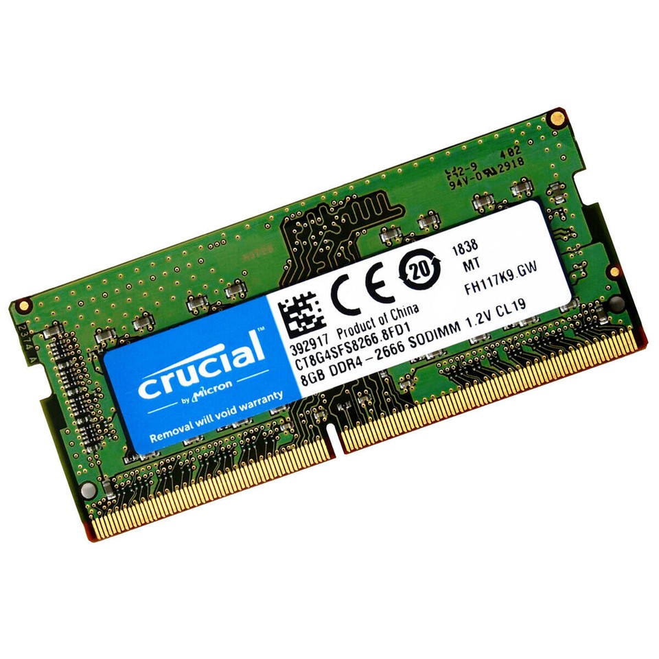 CRUCIAL DDR4 8GB 2666 PC4-21300 Notebook Memory RAM Laptop SODIMM 1x ...