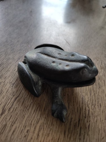 Vintage Cast Iron Hanged Frog | eBay