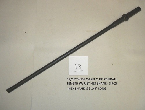 13/16" WIDE BLUNT CHISEL FOR AIR HAMMER | eBay