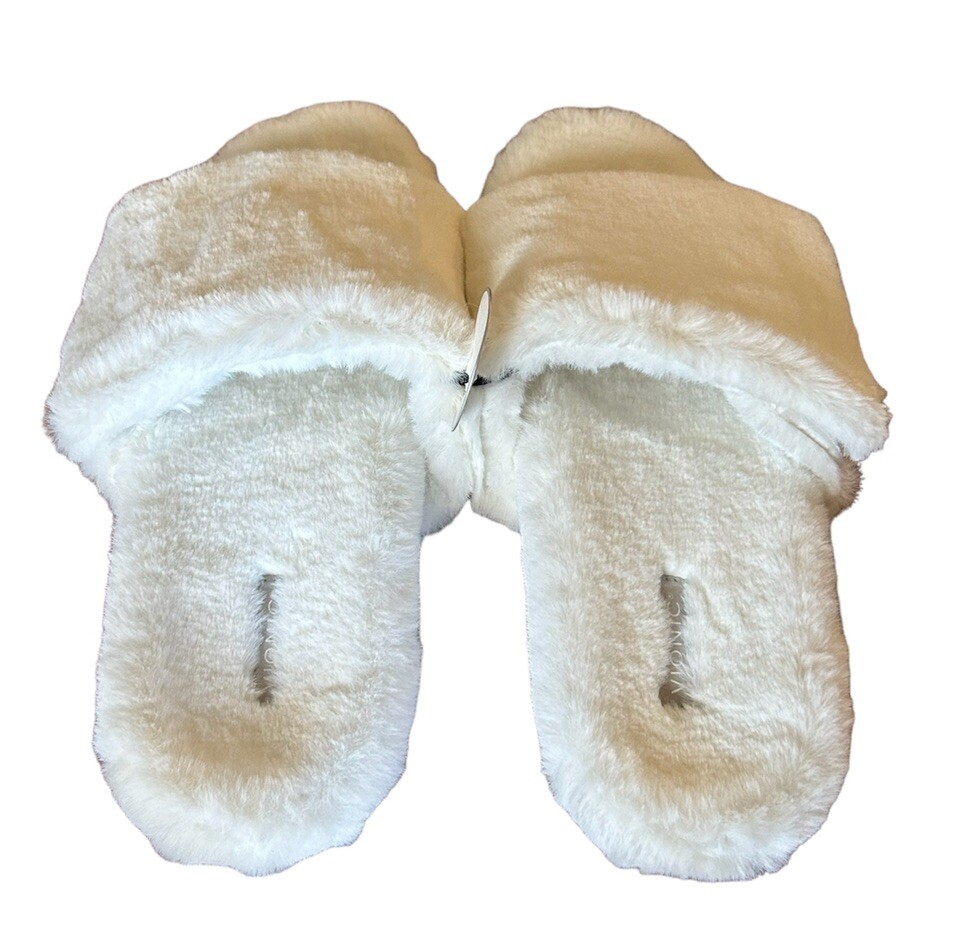NEW Vionic SOFT Faux Fur Adjustable Dream Supportive Women’s Slippers ...