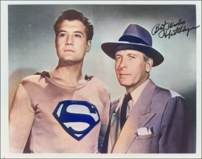 RARE COLOR STILL TV SUPERMAN'S GEORGE REEVES SIGNED BY ROBERT SHAYNE | eBay