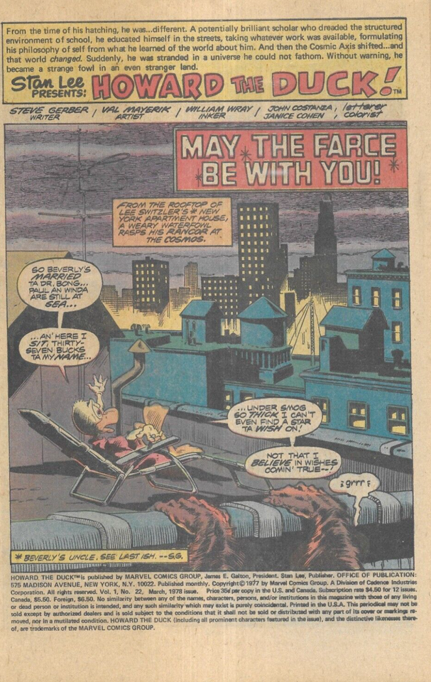 Howard the Duck comic 22 First Print 1978 Steve Gerber Val Mayerik ...