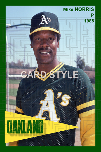 Mike Norris - 1985 Oakland Athletics - choose a size - full color print ...
