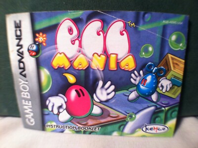 Gameboy Advance Manual "Egg Mania " | eBay