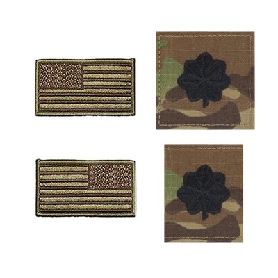 US Air Force Lieutenant Colonel Rank with Spice Brown OCP Flag patches ...