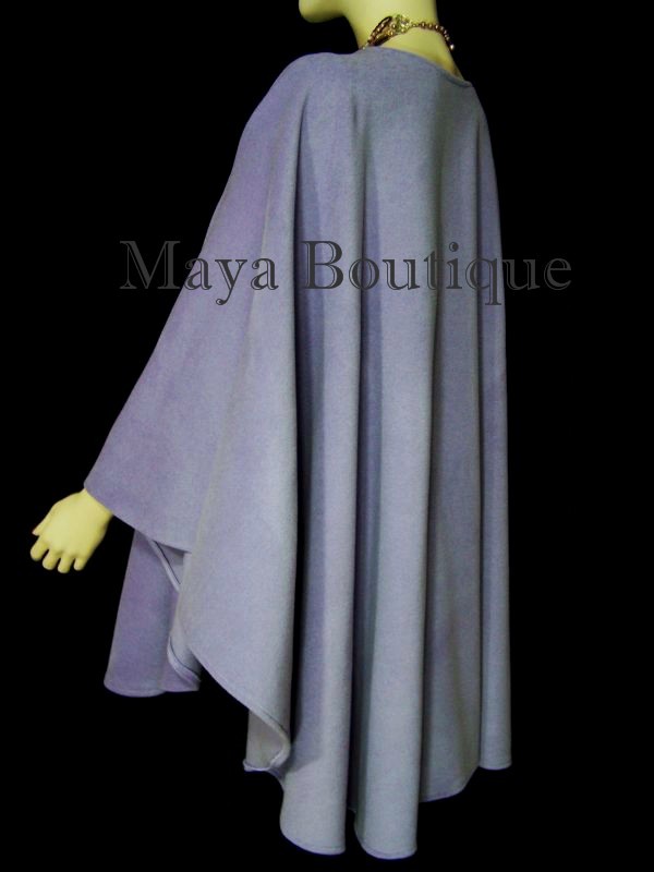 Cashmere Cape Ruana Coat Wrap Periwinkle USA Made Maya Matazaro | eBay