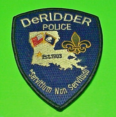 DeRIDDER LOUISIANA EST. 1903 LA POLICE PATCH 4 1/2" FREE SHIPPING!!! | eBay