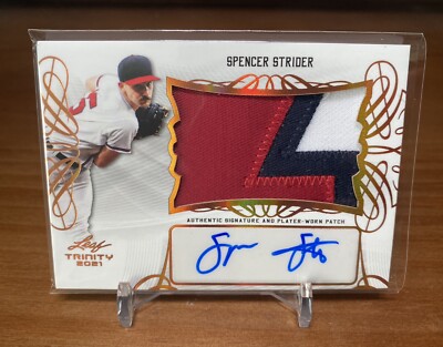 2021 Leaf Trinity Spencer Strider Patch Auto 🔥Braves🔥 | eBay