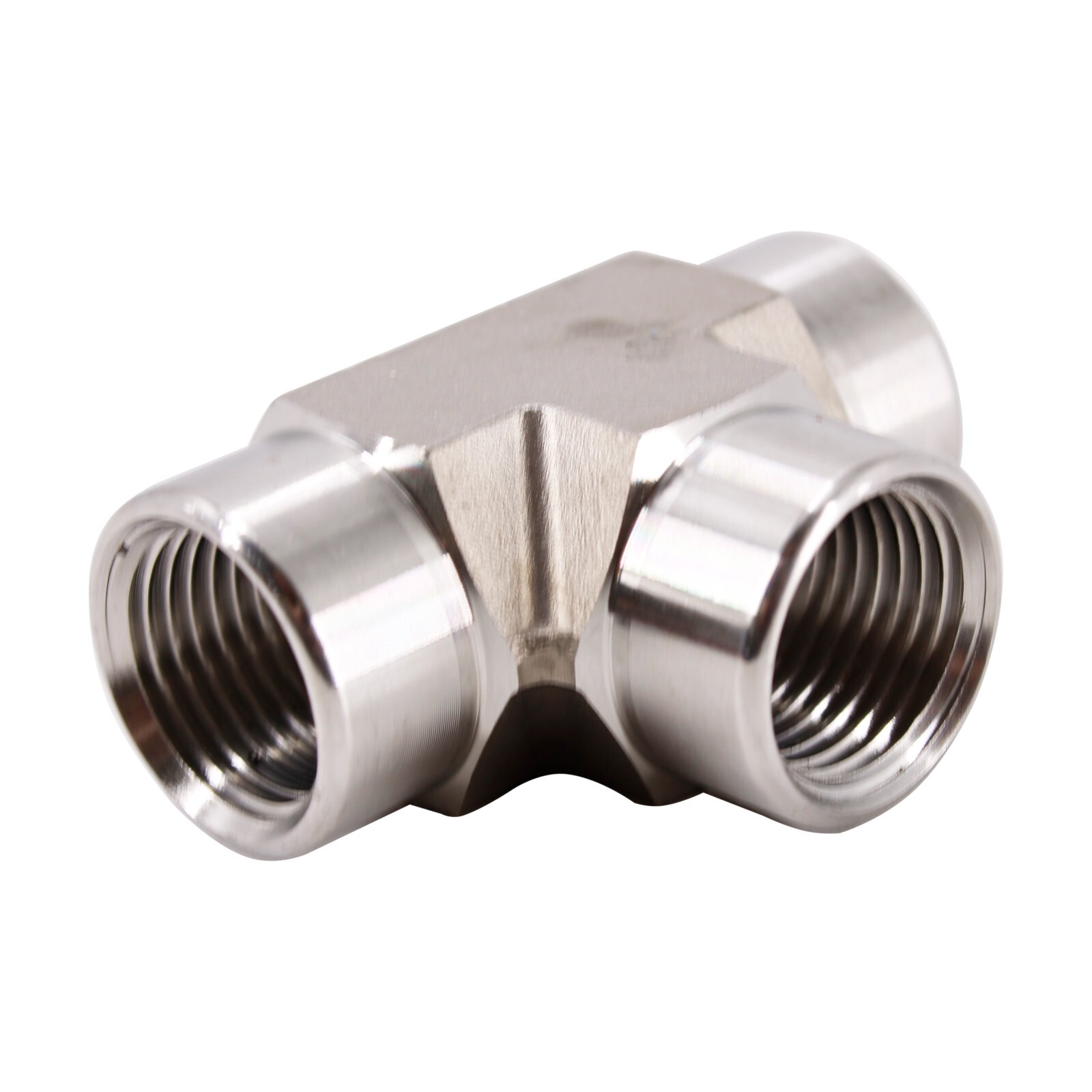 3 Way Stainless Steel Pipe Tee Fitting Female NPT | eBay