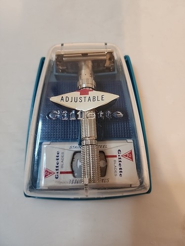 Vintage 1965 GILLETTE Slim Adjustable Safety Razor w/ Case K2 | eBay