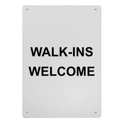 Walk-Ins Welcome Sign, 8.5 x 11 in" OSHA Compliant Customer Policies ...