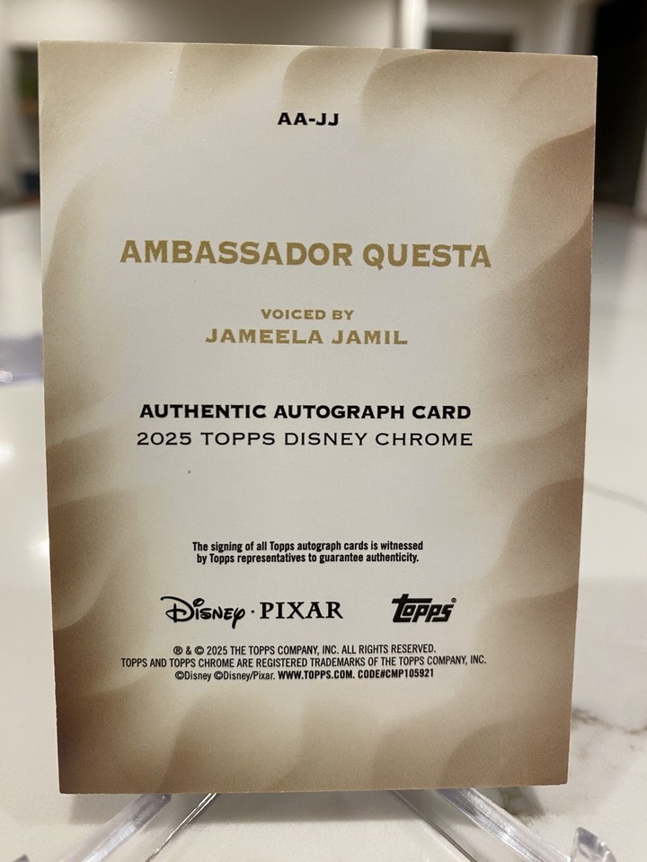 2025 Topps Chrome Disney - Ambassador Questa Auto /75 Jameela Jamil ...