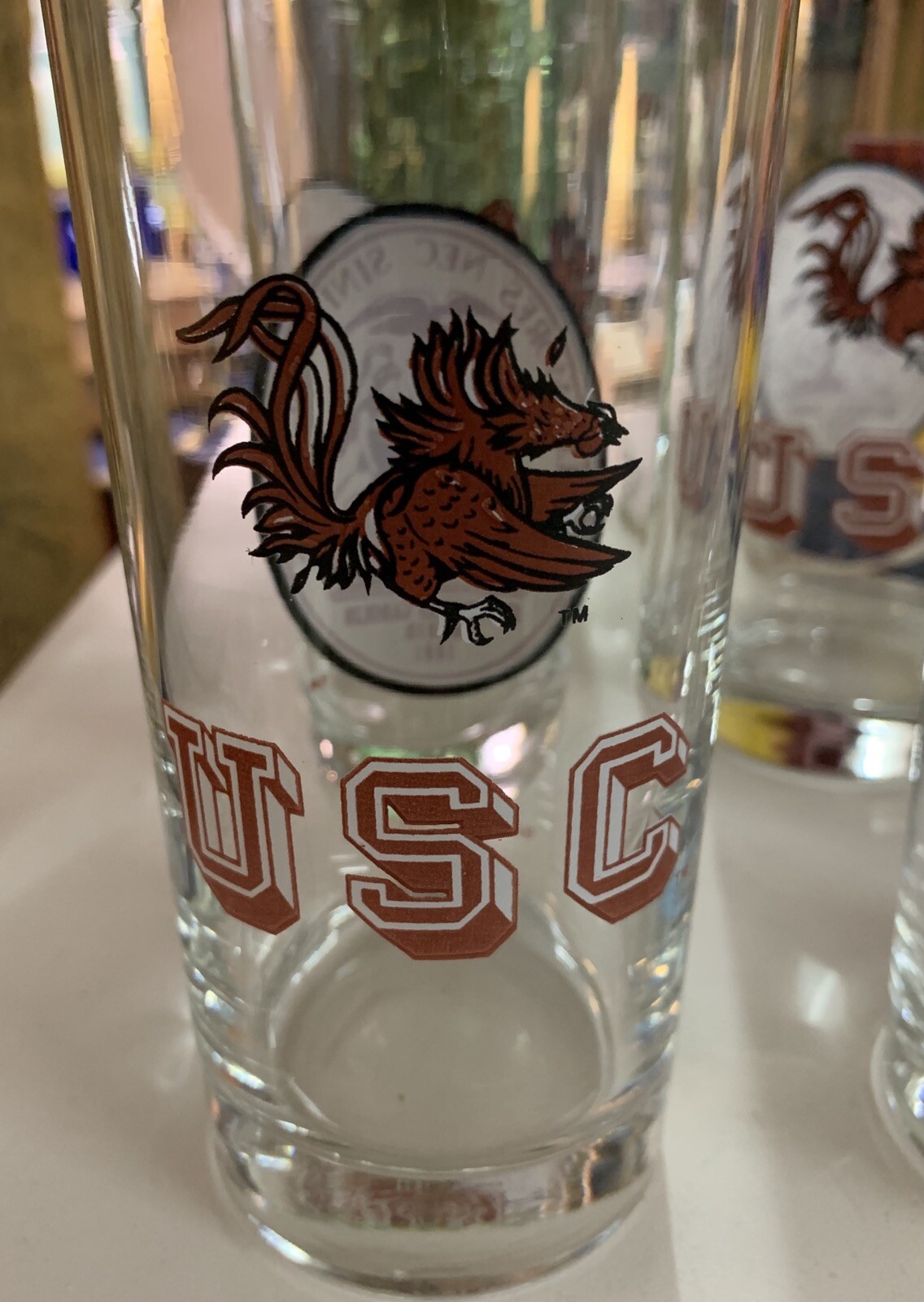 University Of South Carolina USC GAMECOCKS 14OZ.GLASS / B P Oil ...