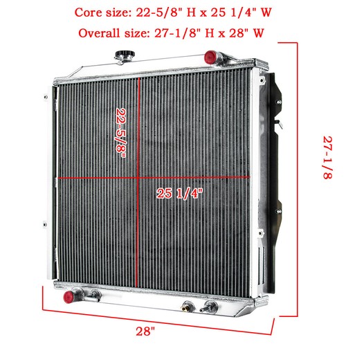 4 Row Aluminum Radiator For 96~02 Toyota 4Runner 2.7 3.4L L4 4 Cylinder ...