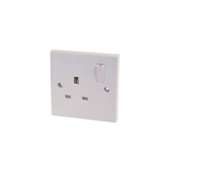 13 Amp Double Single Wall Socket 1 2 Gang Electric Wall Plug Socket or ...