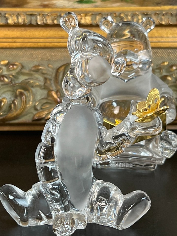 8 pc Set of Lenox Disney Winnie The Pooh Crystal Figures with Gold ...