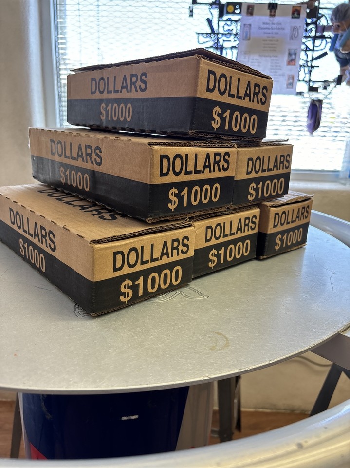 $1000 Dollars In $1.00 Coin Box EMPTY Just The Box Intact Great ...
