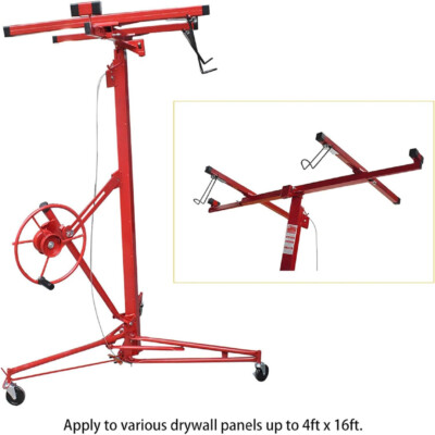 16FT Drywall Lift Plasterboard Panel Sheetrock Hoist Lifter Carrier ...