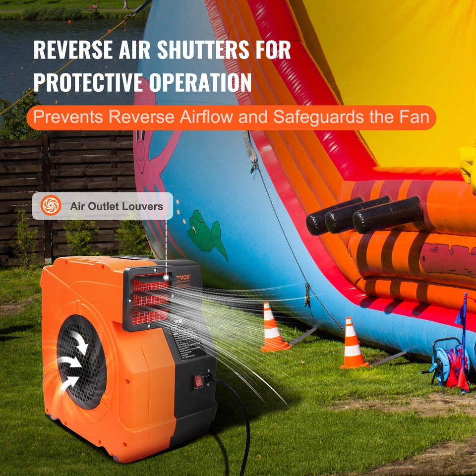 VEVOR Inflatable Bounce House Blower 1.5 & 1.7 HP 1100W Commercial Air ...