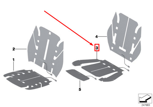 BMW 2 F23 FRONT SPORT SEAT HEATER ELEMENT 64117243562 7243562 NO DUTY ...
