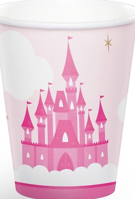 Pink Castle Little Princess Disposable Paper Cups, 8 oz. - 8 Pcs. | eBay