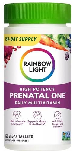 Rainbow Light Prenatal One High Potency Daily Multivitamin with 150 ...