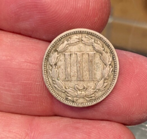 1865 United States Three Cent Nickel 3c - No Reserve - Very Nice Coin ...