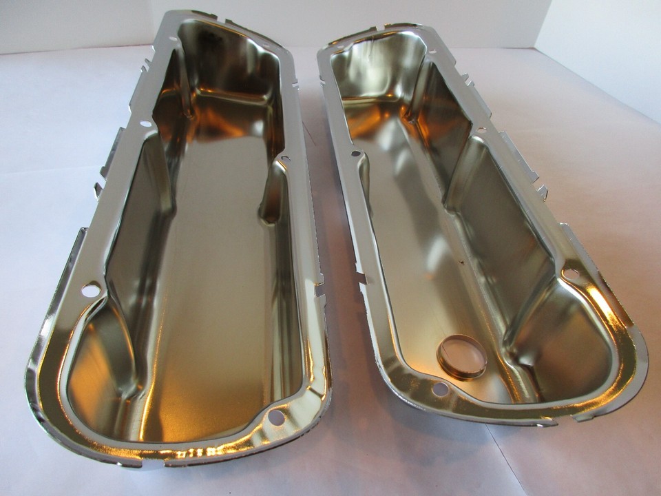 1986-1995 FORD 302 5.0L MUSTANG GT FOX BODY CHROME STEEL VALVE COVERS ...