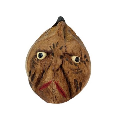 Creepy Horror Tiki Vintage Hand Carved Coconut Face Oddity Folk Art ...