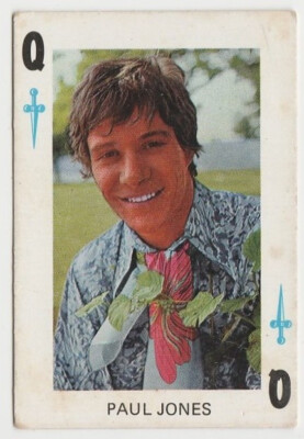 Paul Jones singer on vintage 1968 FHER Playing Card from Spain - Black ...